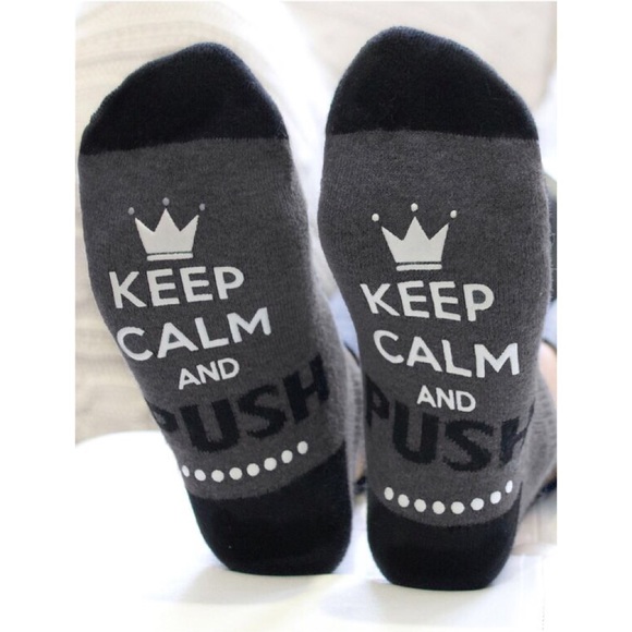 Intimates & Sleepwear | Keep Calm And Push Nonslip Hospital Sock | Poshmark